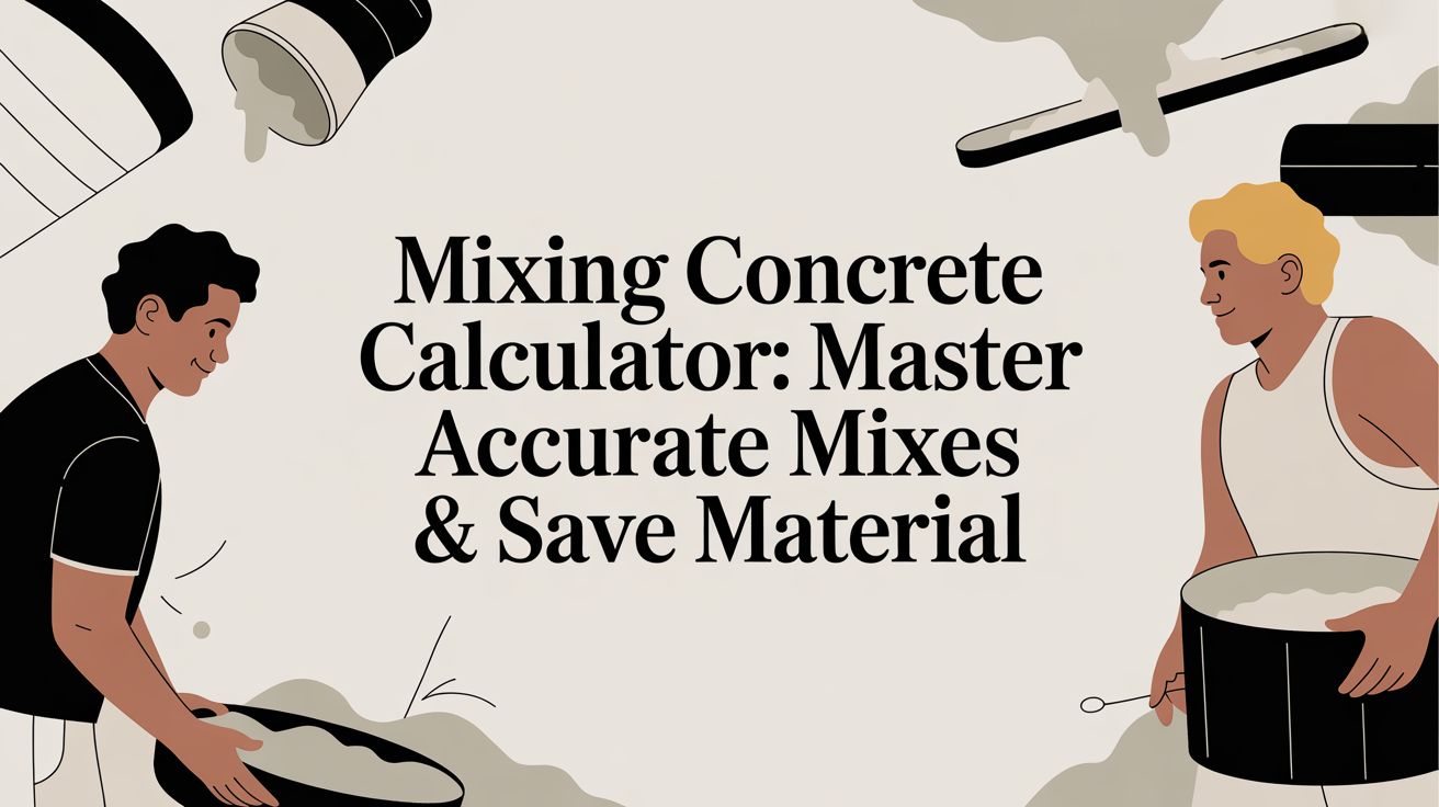 Mixing concrete calculator: Master accurate mixes & save materials